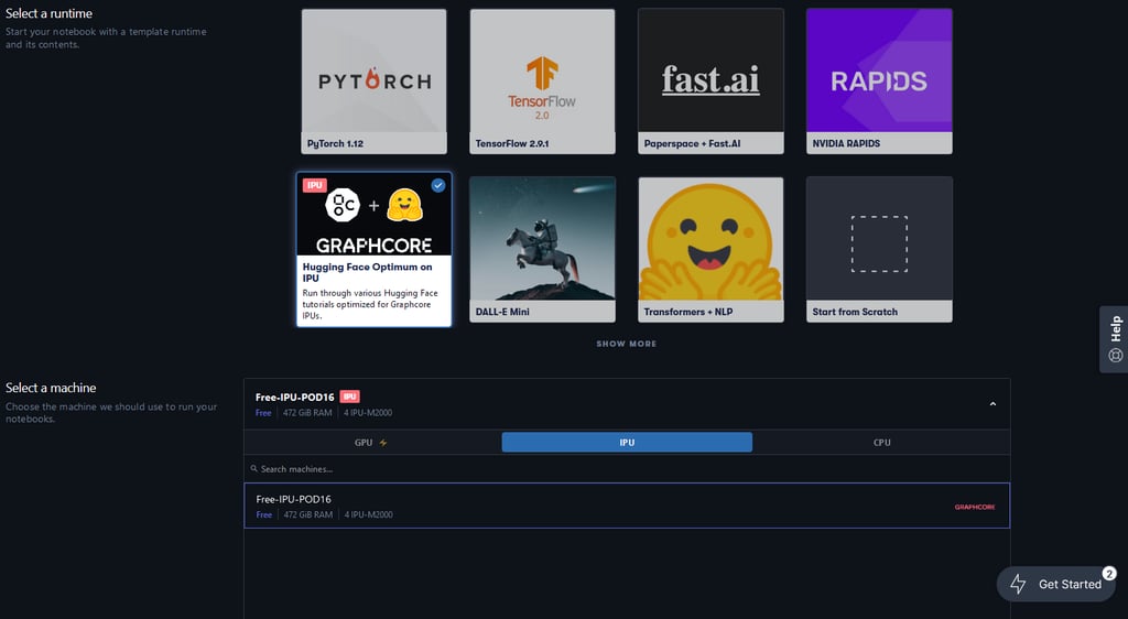 Getting started with IPUs on Paperspace